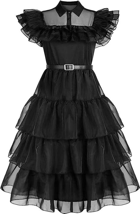 Ditanpu Wednesday Addams Kleid Mädchen Kostüm Addams Family Wednesday