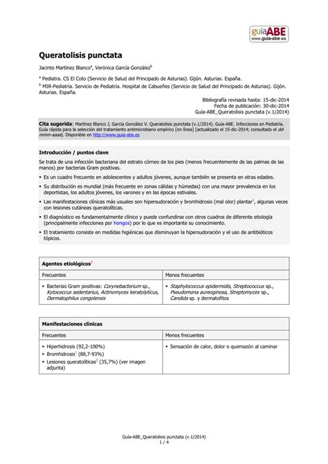 Pdf Queratolisis Punctata