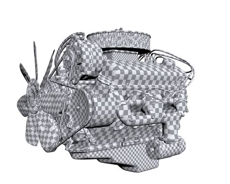 Pontiac V8 Engine Animated Model Midpoly 3d Model Animated Cgtrader