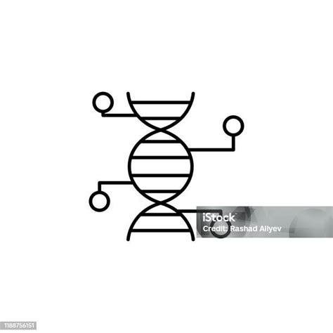 Dna Ikon Sistem Garis Sederhana Garis Vektor Kerangka Ikon Modifikasi