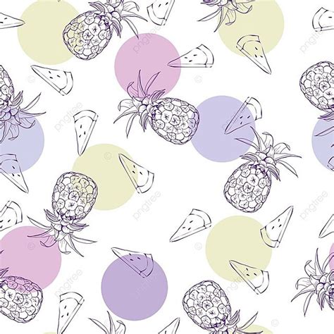 Vector Seamless Pattern With Pineapples Exotic Fruit Ananas Vector Exotic Fruit Ananas Png