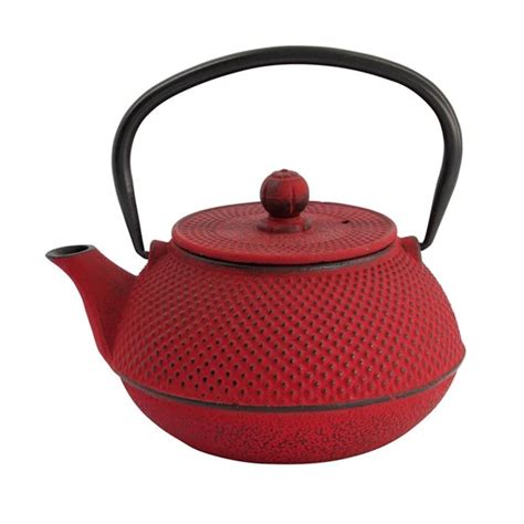 Red Tear Drop Teapot Traditional Japanese Art