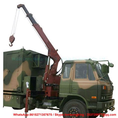 Dongfeng Awd 4x4 Offroad Truck Mounted Mobile Workshop Conainer With Crane 3 Ton
