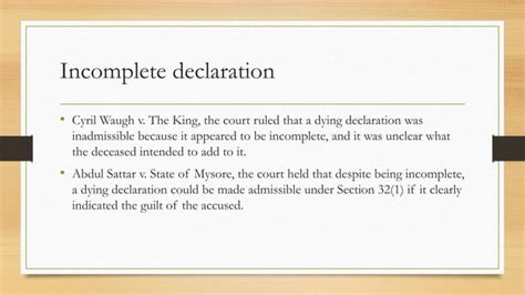 Dying Declaration Pptx First Aid Injuries