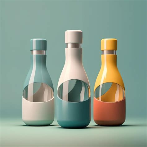 Premium Ai Image Three Bottles With Different Colors