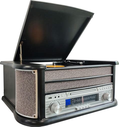 Buy Denver 8 In 1 Bluetooth Cd Cassette Player Retro Wooden Record