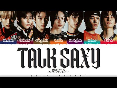 RIIZE 라이즈 Talk Saxy Lyrics Color Coded Han Rom Eng Chords