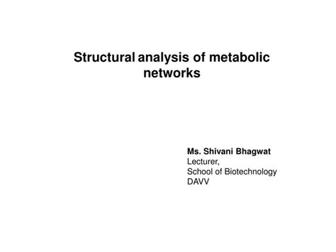 Ppt Structural Analysis Of Metabolic Networks Powerpoint Presentation Id1743698
