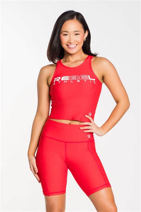 Longline Sports Bra In Red Rebel Athletic