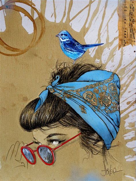 Loui Jover Paintings For Sale Blue Drawings Loui Jover Jover