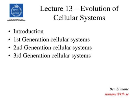 Ppt Lecture 13 Evolution Of Cellular Systems Powerpoint