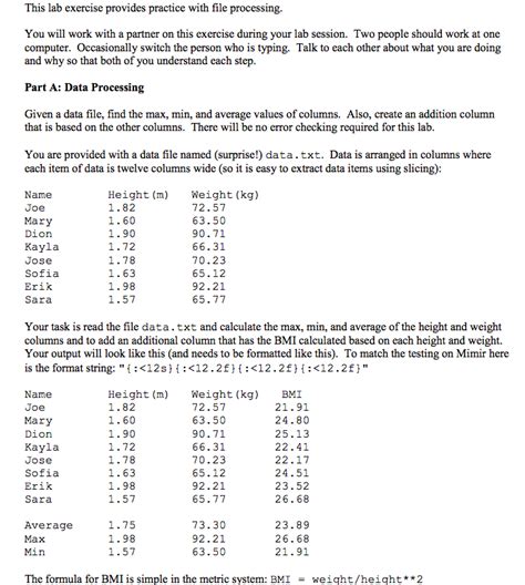 Solved This Lab Exercise Provides Practice With File Chegg