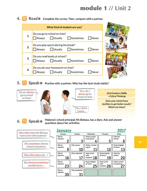 Actividad Adverbios Do You Always Go To School On Time Module Unit What Kind Of