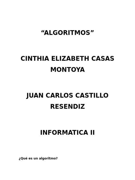 Guía Práctica De Algoritmos Diarios Pdf