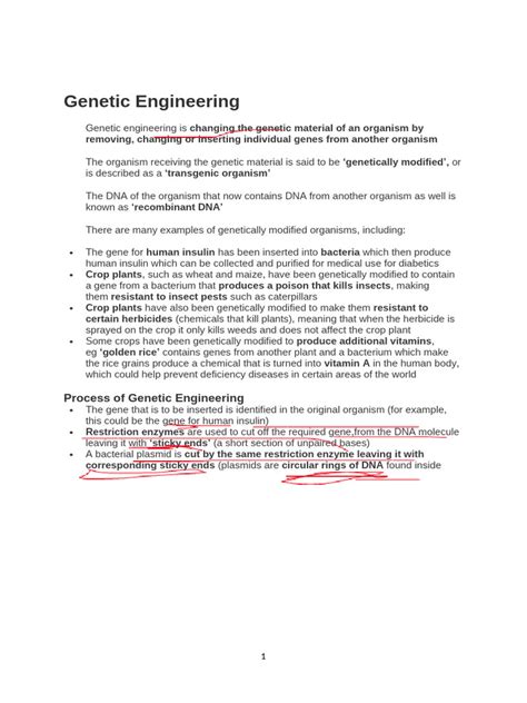 Genetic Engineering Pdf