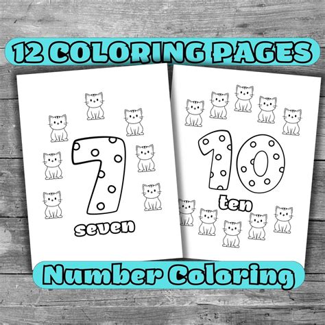 0 10 Numbers Printable Coloring Page Worksheets For Preschool