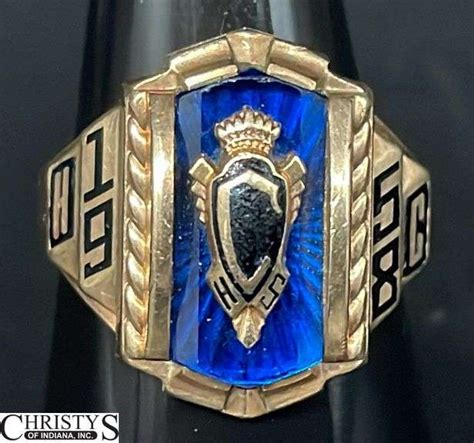 1958 Class Ring Marked 10k Christys