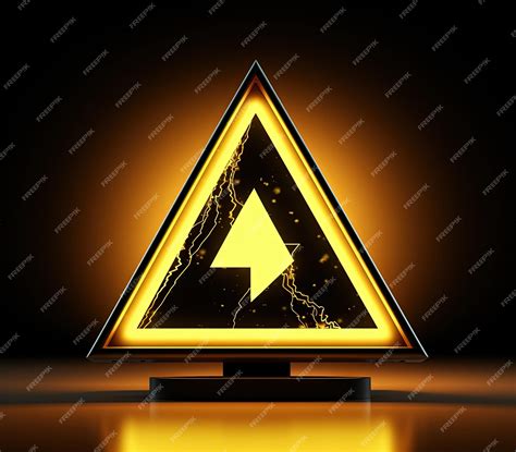 Premium Ai Image Illuminated Original Warning Sign Premium Ai Image Illuminated Original Warning Sign