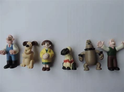 Vintage Aardman Animations Wallace And Gromit Rare Mini Figures X 6
