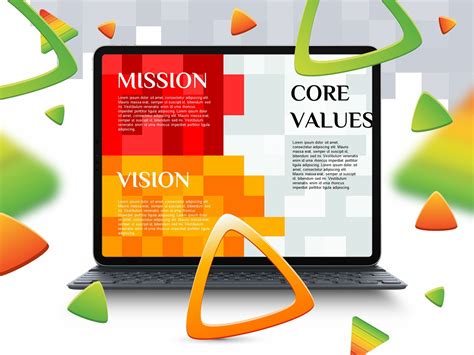 Vision Mission And Core Values Presentation Template By PoweredTemplate