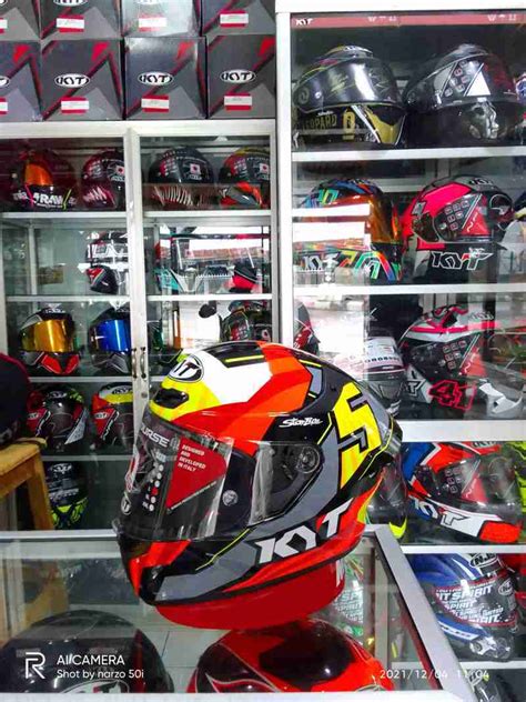 Jual Helm Full Face KYT TT COURSE JAUME MASIA 2019 Black Merah M