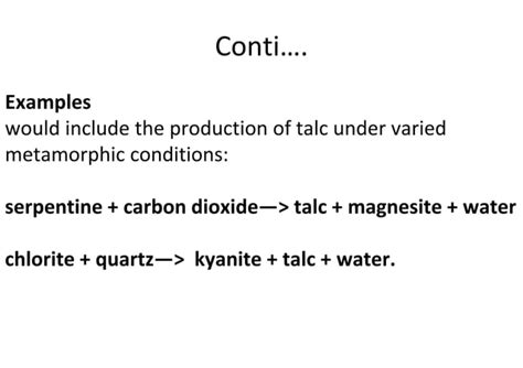 Chemical Equilibrium In Metamorphic Rocks Retrograde Metamorphism Pptx