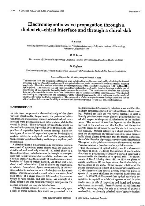 pdf electromagnetic wave propagation through a dielectric authors
