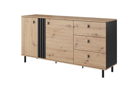 Moeblo Kommode Dezma D 2d3s Mit Schubladen Artisan Eiche Anthrazit