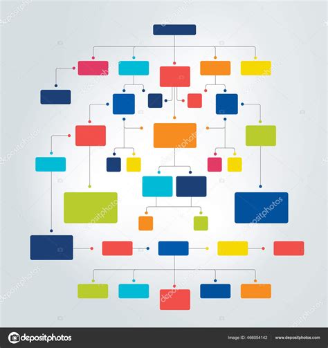 Infographics Flowchart Colored Shadows Scheme Stock Vector By Kubko