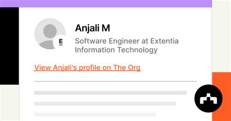 Anjali M Software Engineer At Extentia Information Technology The Org