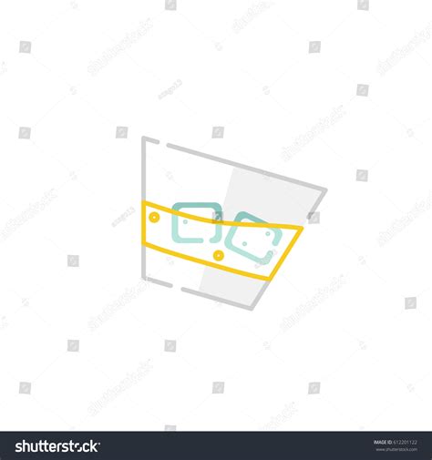 Whiskey Bourbon Glass Ice Vector Illustration Stock Vector Royalty