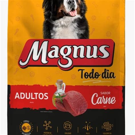 RAÇÃO PARA CACHORRO ADULTO MAGNUS TODO DIA SABOR CARNE 15 KG Shopee