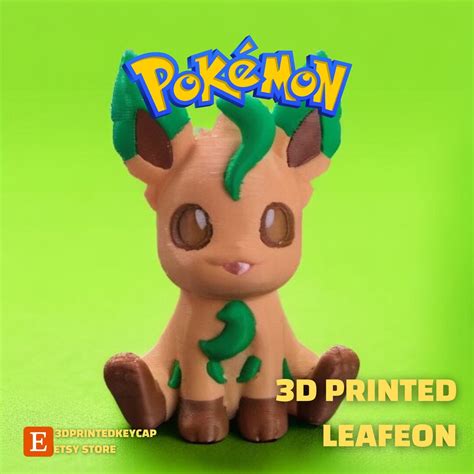 Leafeon Chibi 3d Printed Leafeon 3d Print 3d Printed Pokemon Pokemon 3d