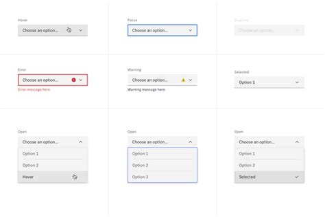Dropdown Carbon Design System