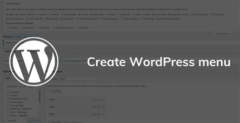 Create WordPress Menu SimplyWP