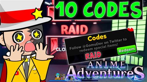 🚨10 Codigos De Anime Adventures Codes Roblox Update Raid Youtube