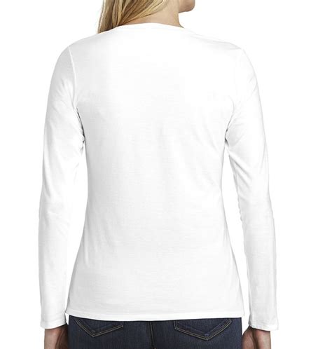 Custom District Womens Very Important Tee Long Sleeve V Neck