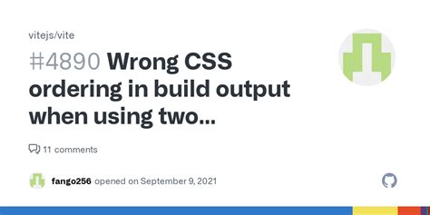 Wrong Css Ordering In Build Output When Using Two Entrypoints Fine In