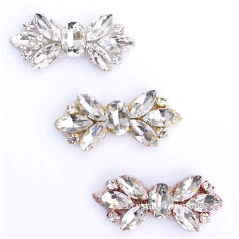 Crystal Rhinestone Applique Bridal Appliqués Small Crystal Motif