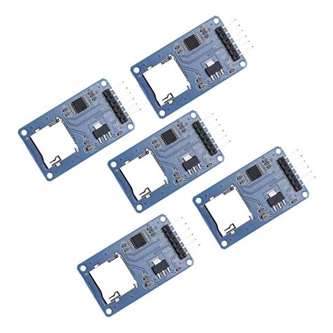 A Digishuo 5pcs Micro Sdtf Card Adapter Reader Module Featuring A 6 Pin Spi Interface And