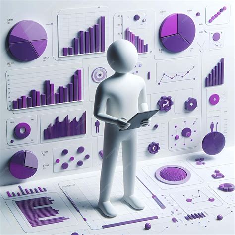 3d Render Of Person Analyzing Data Visualizations In Modern Workspace Ai Generative Premium Ai
