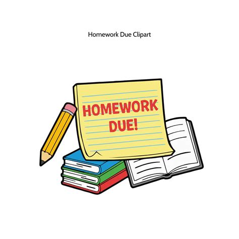 Free Homework Due Clipart Template To Edit Online