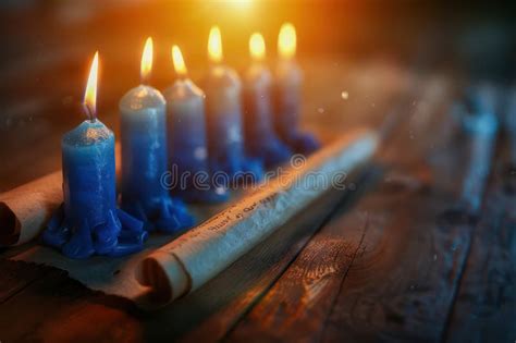 Las Bendiciones De Hanukkah Escritas En Pergamino Descubren Las