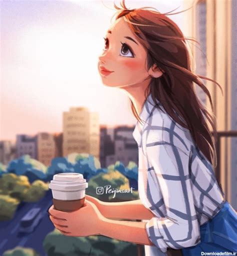 عکس دختر کیوت کارتونی فانتزی