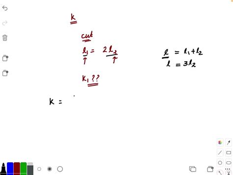 SOLVED A Spring Of Force Constant K Is Cut In Two Parts At Its One Third Length When Both The
