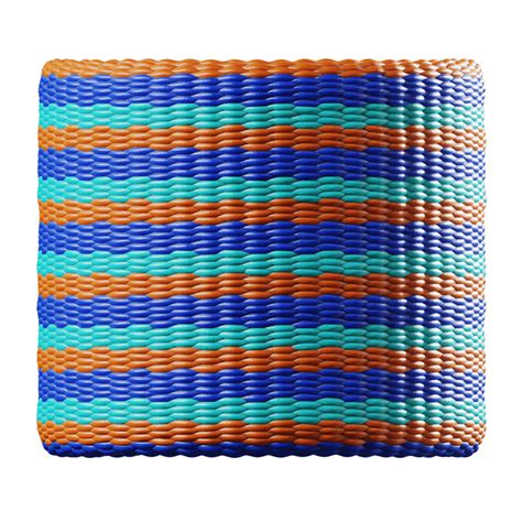 Elastic Cord Texture Blue And Orange Poliigon