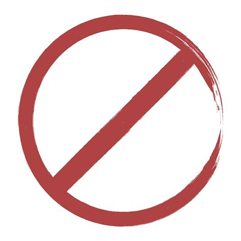 Señal De Prohibido Trazo De Pintura Vector Gratis