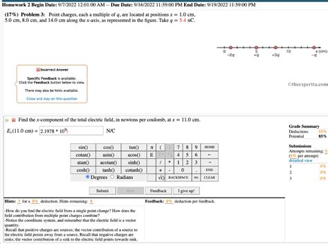 [solved] 17 problem 3 point charges each a multiple