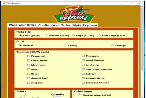 Pizza Ordering System In C With Full Source Code