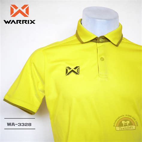 เสื้อโปโล Warrix Wa 3328 สีเหลือง Yg วาริกซ์ วอริกซ์ ของแท้ 100